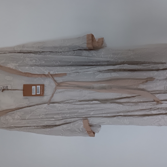 Magnolia Pearl | Other | Sheer Beige And Tan Robe | Poshmark